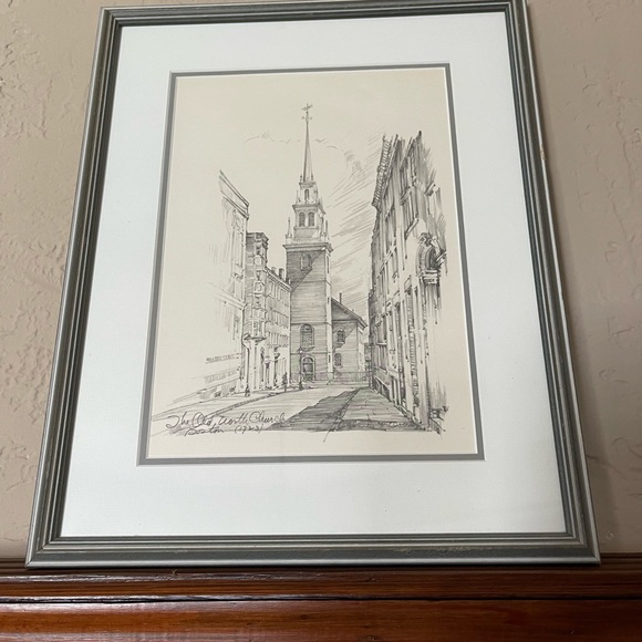 Art | Vintage Signed Charles Overly Print The Old North Church Boston ...